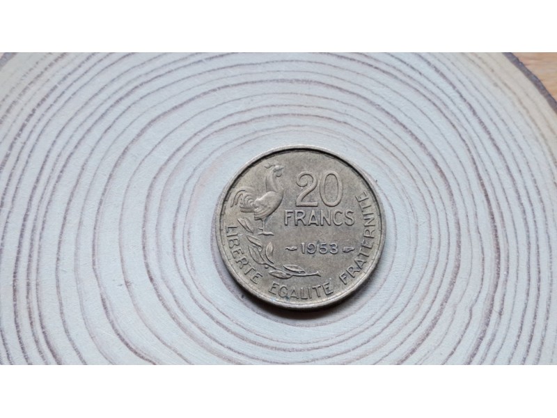 FRANCUSKA 20 FRANCS 1953 GODINA