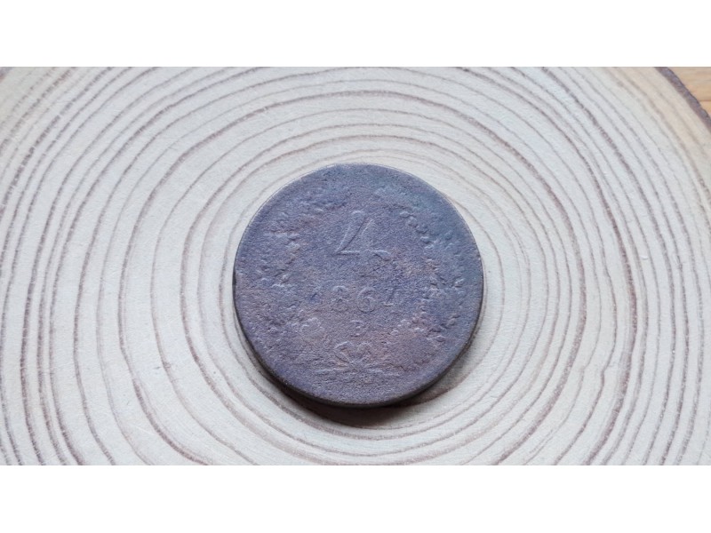 AUSTRIA 4 KREUZER 1864 GODINA KOVNICA B