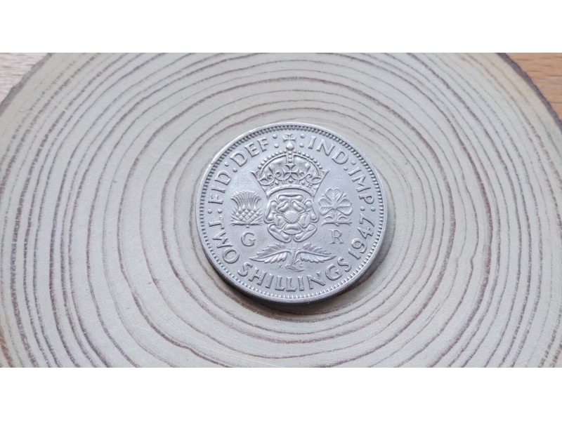 VELIKA BRITANIJA TWO SHILLINGS 1947 GODINA