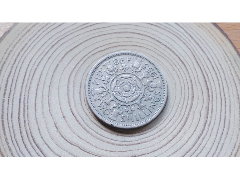 VELIKA BRITANIJA TWO SHILLINGS 1953 GODINA