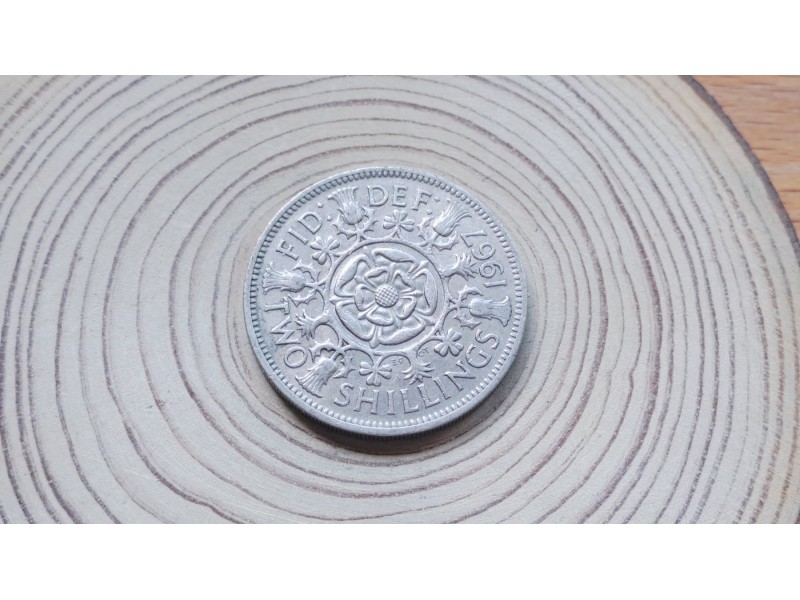VELIKA BRITANIJA TWO SHILLINGS 1967 GODINA