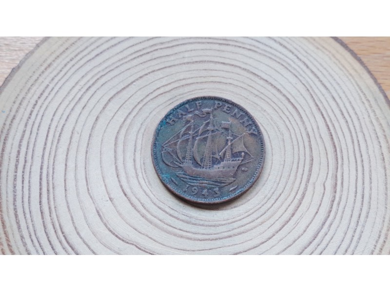 VELIKA BRITANIJA HALF PENNY 1943 GODINA