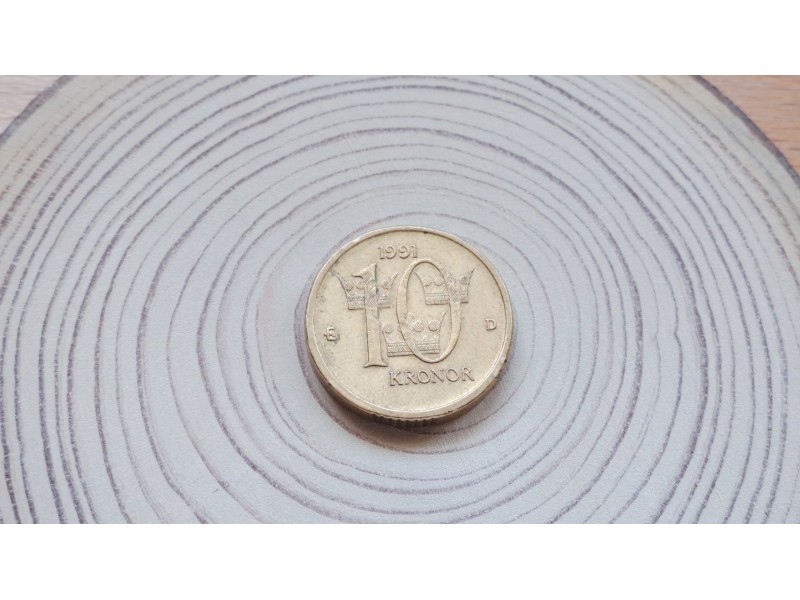 ŠVEDSKA 10 KRONOE 1991 GODINA