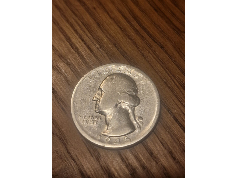 USA 0.25 Dollar 1945 Srebro