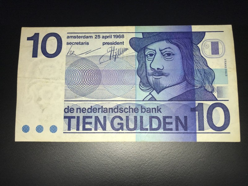 HOLANDIJA 10 GULDENA.1968.