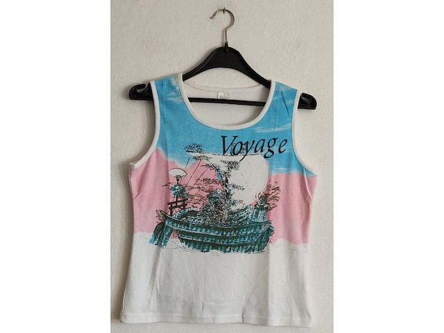 VINTAGE Voyage majica – Unikatni print (M/L)