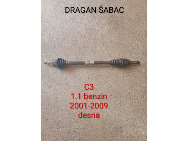 CITROEN C3 poluosovina desna 1.1 benzin 2001-09