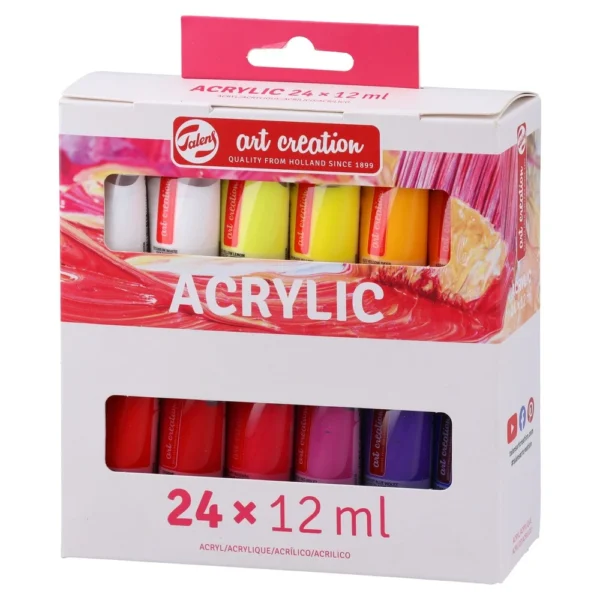 Art Creation acrylic, akrilna boja, set, 24 x 12ml, 24K