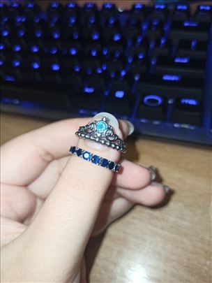 Pandora Disney Cinderella Blue Tiara 2 prstena