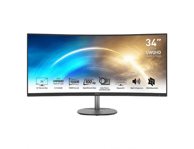 MSI PRO MP341CQ VA zakrivljeni monitor 120Hz 34"