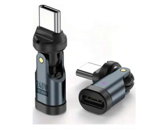 Fast Asia Rotirajuci USB-C (M/Ž) adapter 240W 480Mbps 540 stepeni rotacije