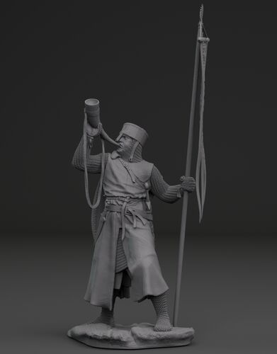 NEW! PanzerArt FI75-038 Standard Bearer of the Oriflamme Banner (Mid 13-th Century)