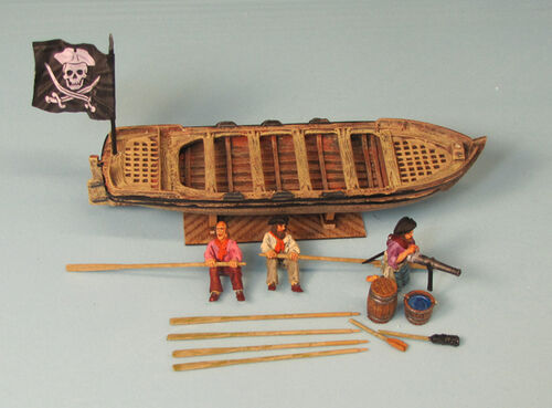NEW! Germania-Figuren 72-8012 Pirates' Pinnace - Full Hull Model
