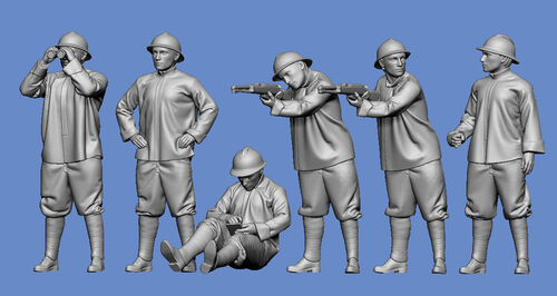 Germania-Figuren 35-WW1-0451 Italian Artillerymen 1915-1918 - Isonzo Front