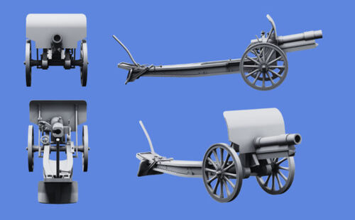 NEW! Germania-Figuren 35-WW1-0010 WW1 15cm Howitzer 1913/02 Long