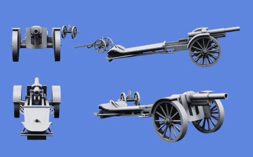 NEW! Germania-Figuren 48-WW1-0019 WW1 15cm KUK Auto Howitzer With Carriage