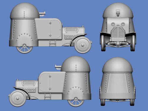 NEW! Germania-Figuren 35-WW1-0001 Austro Daimler Armored Car
