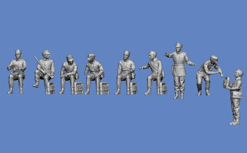 Germania-Figuren 48-WW1-0014 WW1 KUK Artillerymen For M9 Tractor