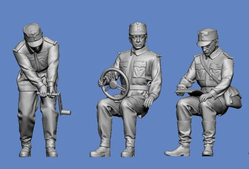 Germania-Figuren 35-WW1-0016a WW1 KUK Driver And Passenger A