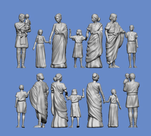 NEW! Germania-Figuren 72-ROM-ZIV-0008 The Roman Empire - Family With Children