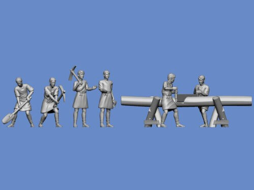 NEW! Germania-Figuren 72-ROM-ZIV-0017 The Roman Empire - Roman Civilian Life With The Carpenter And Other Craftsmen