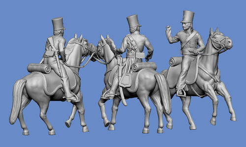 NEW! Germania-Figuren 72-NAP-8150 Prussian Hussars 1806 - Reconnaissance Mission