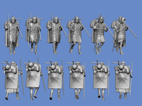 NEW! Germania-Figuren 72-AN-2020 Roman Legion - Legionaries On The March With Marching Pastries