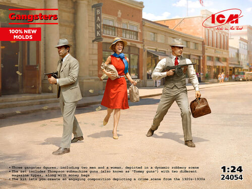 NEW! ICM 24054 Gangsters (3 Figures)