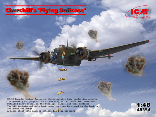 NEW! ICM 48354 Churchill's Flying Suitcase - Handley Page Hampden