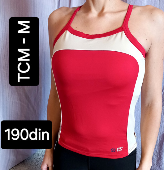 TCM ženska majica sportska bretele crvena M/38