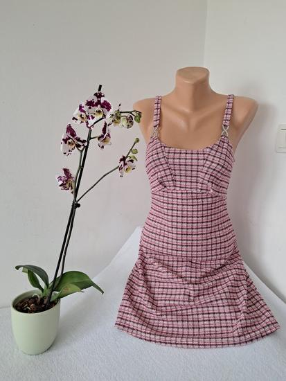 RIVER ISLAND mini roze haljina od tvida vel XXS