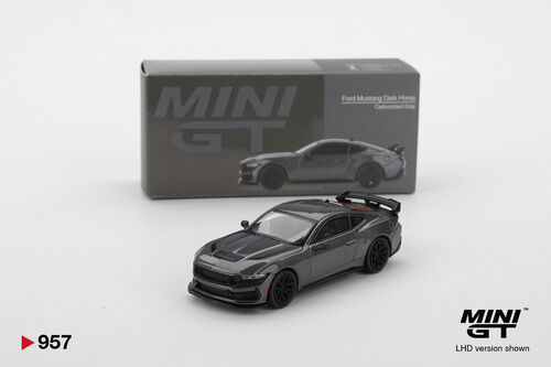 NEW! Mini GT 00957 Ford Mustang Dark Horse 2024 Carbonized Gray