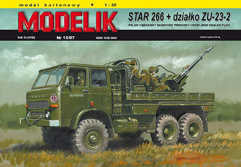 Modelik 15_07 STAR 266 + działko ZU-23-2