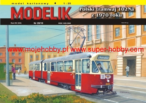 Modelik 28_10 102Na polski tramwaj miejski z 1970 roku
