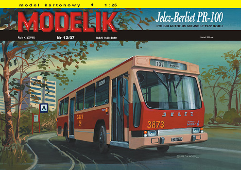Modelik 12_07 Jelcz Berliet PR-100 Polski autobus miejski z 1972 roku