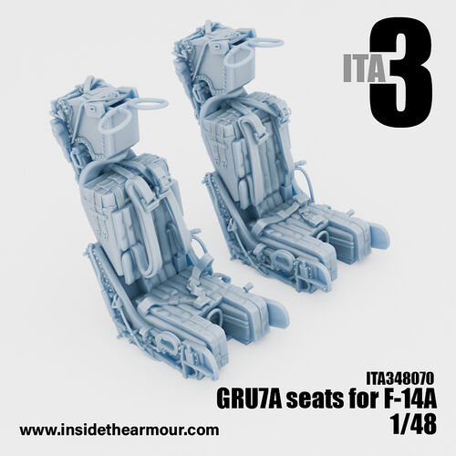 NEW! Inside the Armour ITA348070 Grumman F-14 A Tomcat - GRU-7A Seats (2 pcs / 3D-Printed)