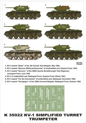 Montex K35022 KV-1 Trumpeter