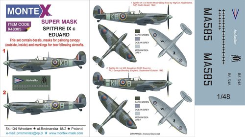 Montex K48305 Spitfire IX Eduard