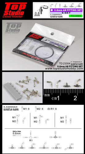 Top Studio TD23304 0.8 mm AN Fitting Set