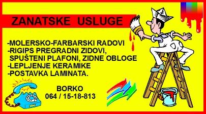 MOLER GIPSAR KERAMIČAR ZRENJANIN