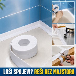 Samolepljiva vodootporna silikonska traka za spojeve – za kadu, lavabo i sudoperu