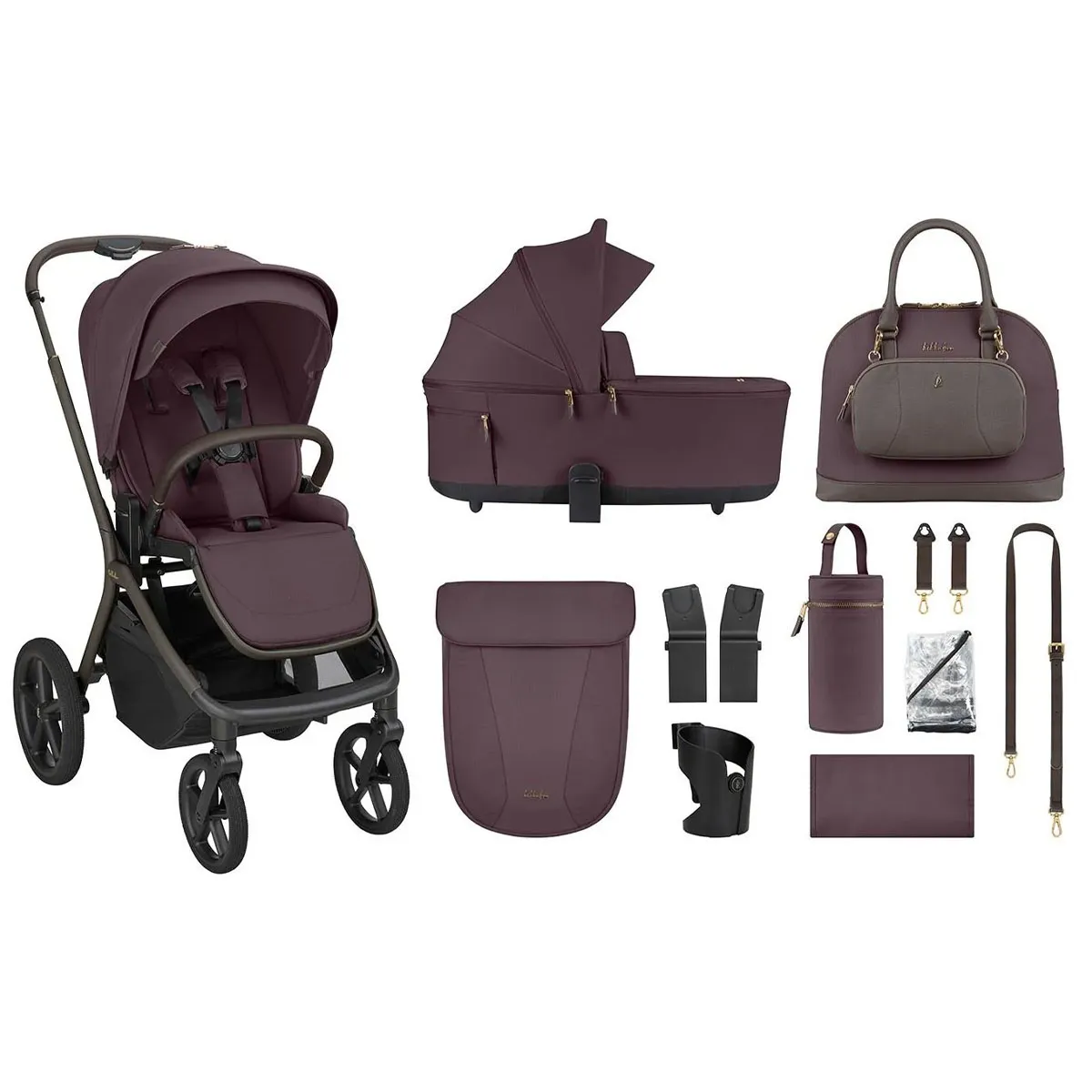KIKKA BOO KOLICA GOYA 2U1 PLATINUM MERLOT