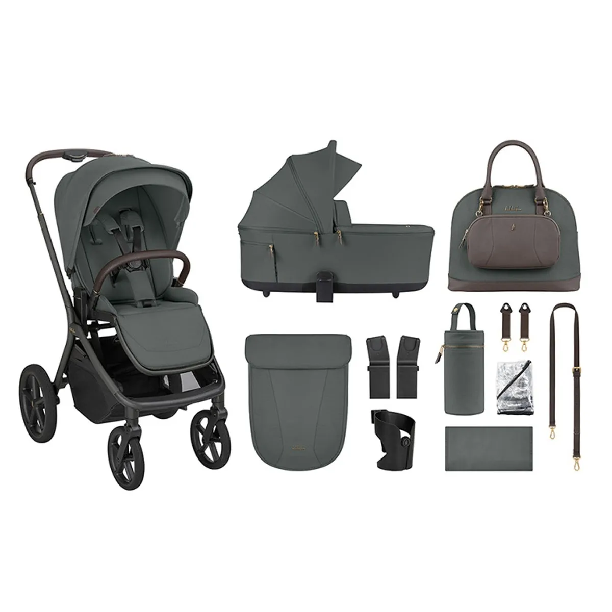 KIKKA BOO KOLICA GOYA 2U1 PLATINUM OLIVE