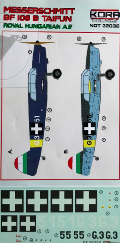 Kora Models NDT32032 Messerschmitt Bf 108B Taifun Roayal Hungarian AF