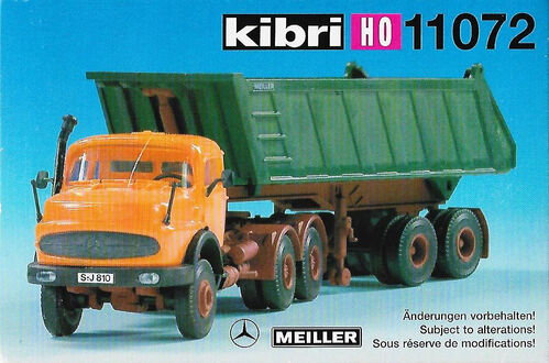 NEW! Kibri 11072 Mercedes Benz 3 -axle with 2 -axle Tipper Semi-Trailer
