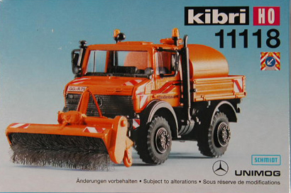 NEW! Kibri 11118 Unimog with Street Cleaning Attachmenrs