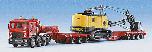 NEW! Kibri 11136 MAN 4-axle with 7-axle Low-Floor Semi-Trailer with Load
