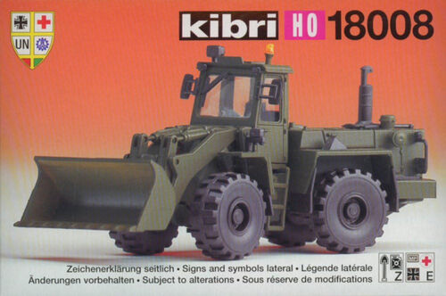 NEW! Kibri 18008 Wheel Loader 2 -axle Zettelmeyer Bundeswehra