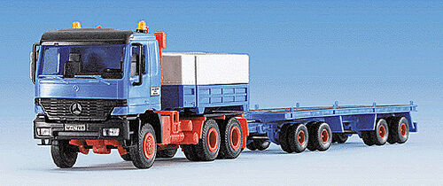 NEW! Kibri 11172 Mercedes Benz Actros 3-axle with 4-axle Platform Trailer