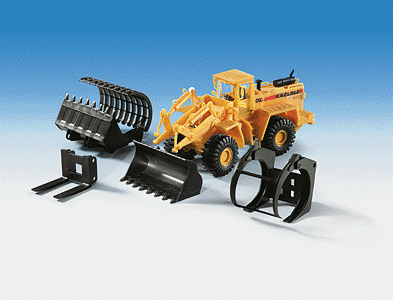 NEW! Kibri 11452 Kaelble-Gmeinder Wheel Loader with Interchangeable Attachmenrs